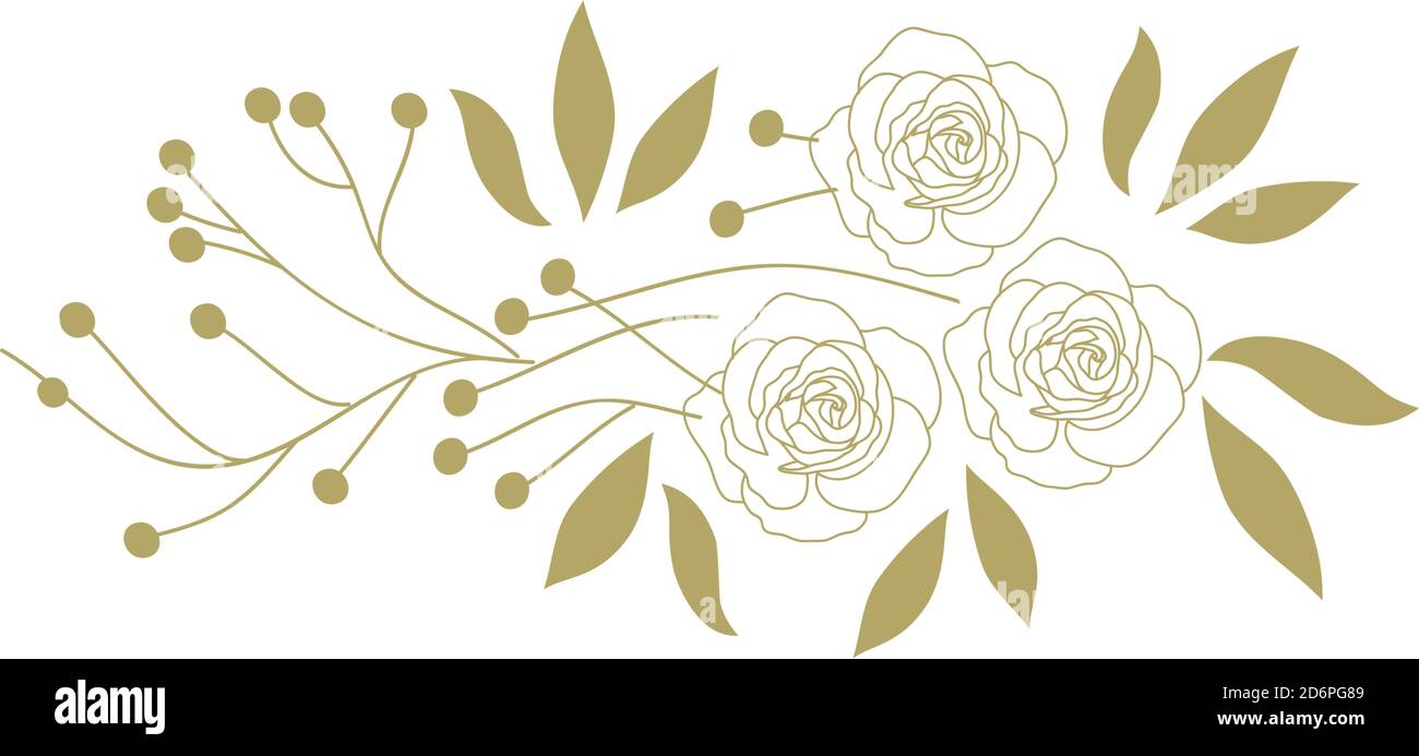 golden roses vector graphic design element Stock Vector Image & Art - Alamy