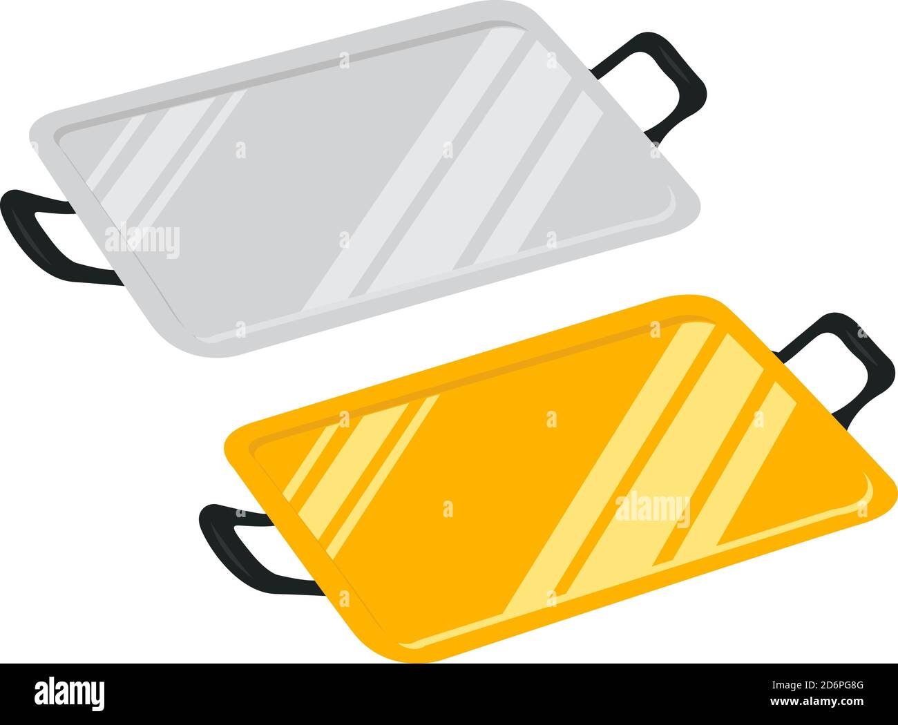 Silver serving trays Stock Vector Images - Alamy