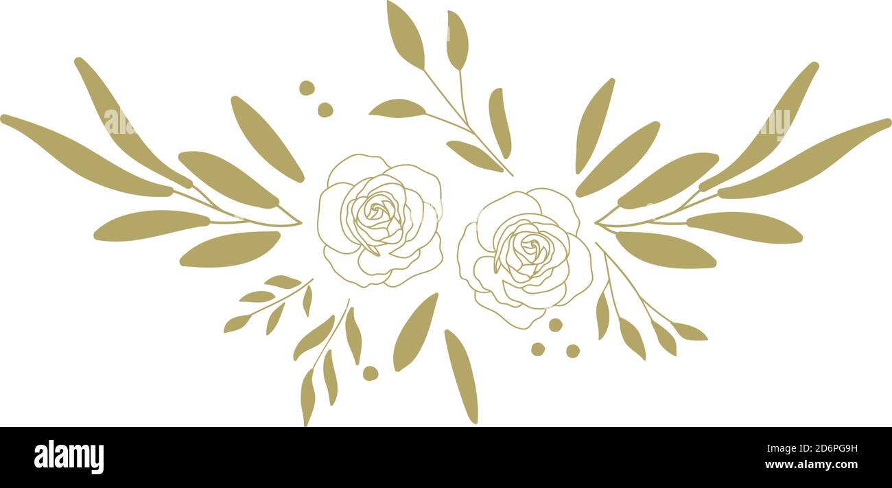 golden roses vector graphic design element Stock Vector Image & Art - Alamy