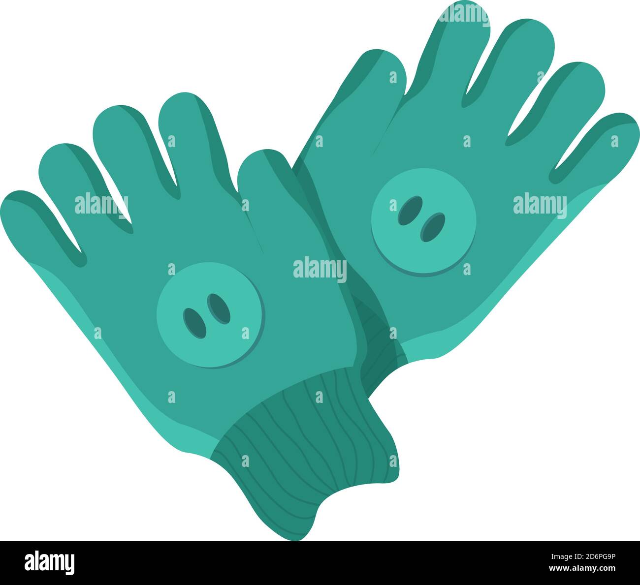 Blue gloves, illustration, vector on white background Stock Vector ...