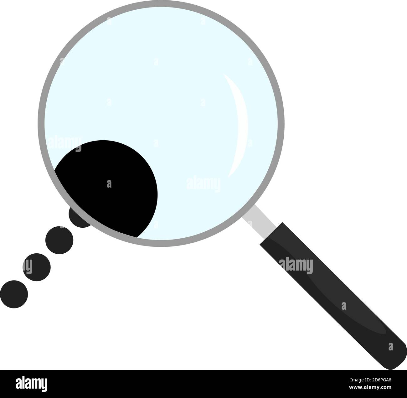 Magnifying glass, illustration, vector on white background Stock Vector ...
