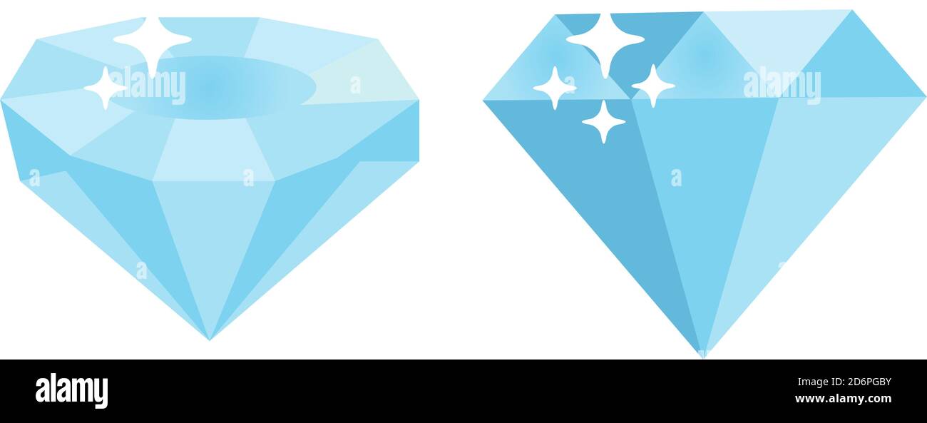 Blue diamond ,illustration, vector on white background Stock Vector ...