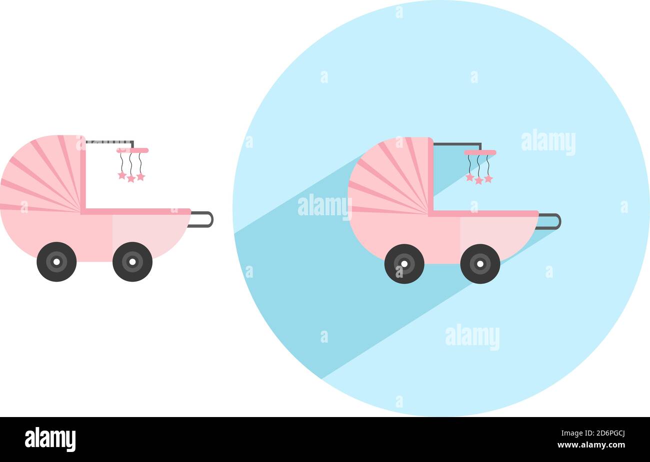 Baby trolley ,illustration, vector on white background Stock Vector ...