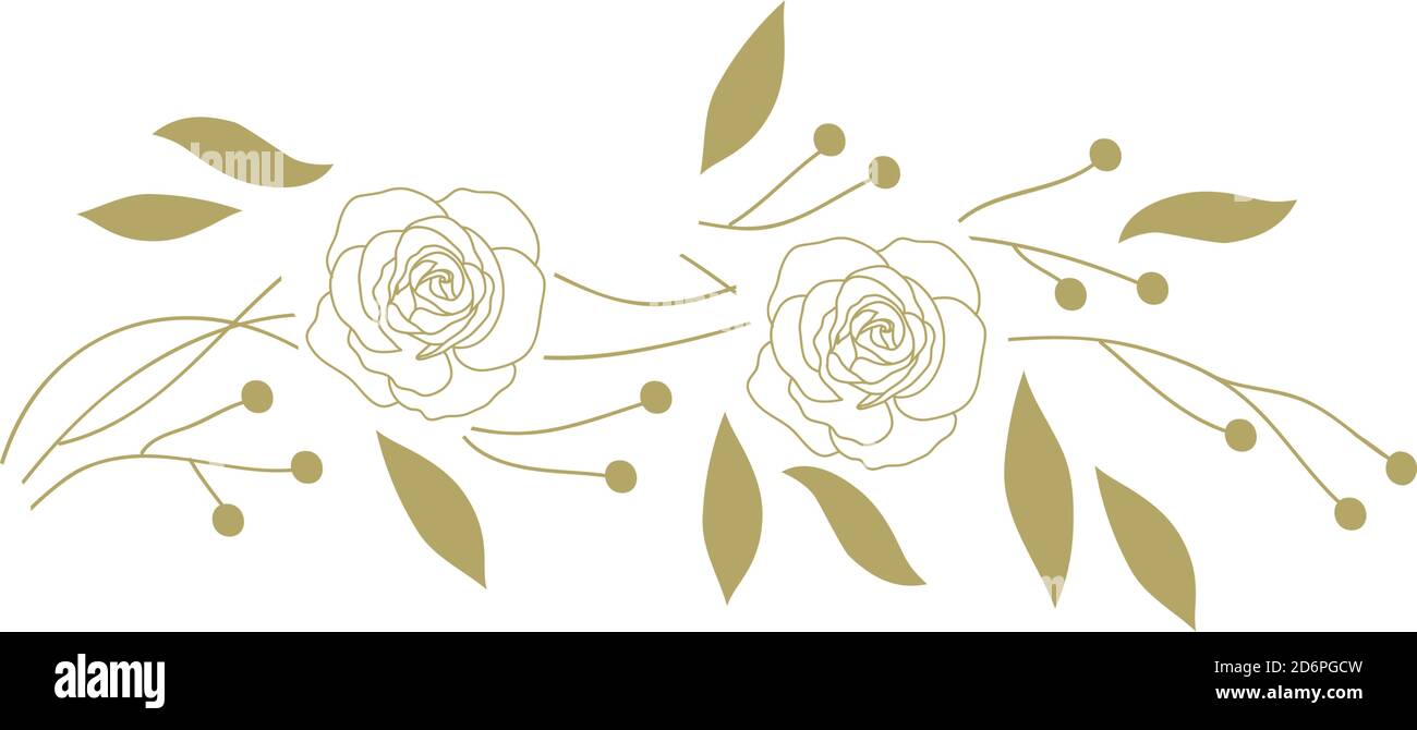 golden roses vector graphic design element Stock Vector Image & Art - Alamy