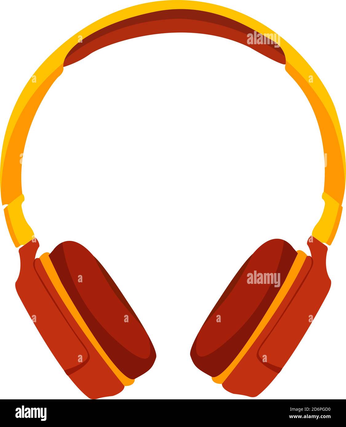 Red headphones, illustration, vector on white background Stock Vector ...