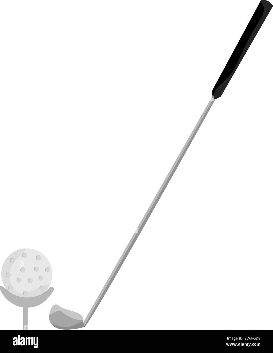 Golf stick, illustration, vector on white background Stock Vector Image ...