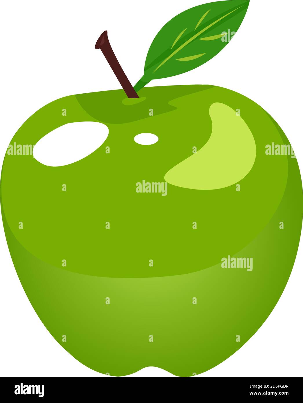 Green apple illustration Stock Vector Images - Alamy