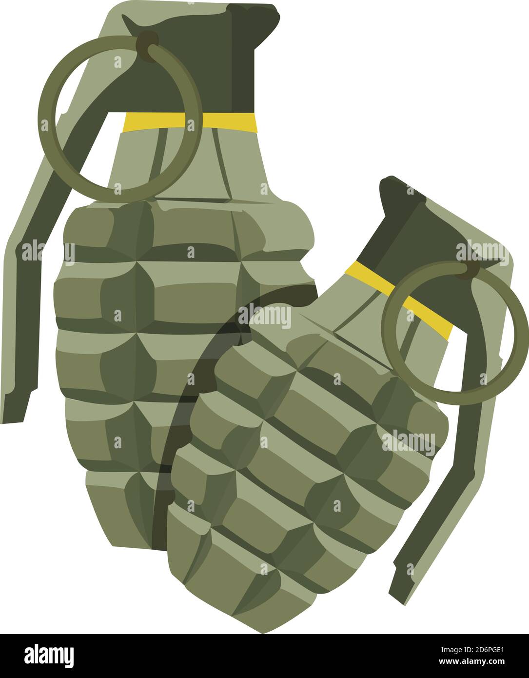 Hand grenade, illustration, vector on white background Stock Vector ...
