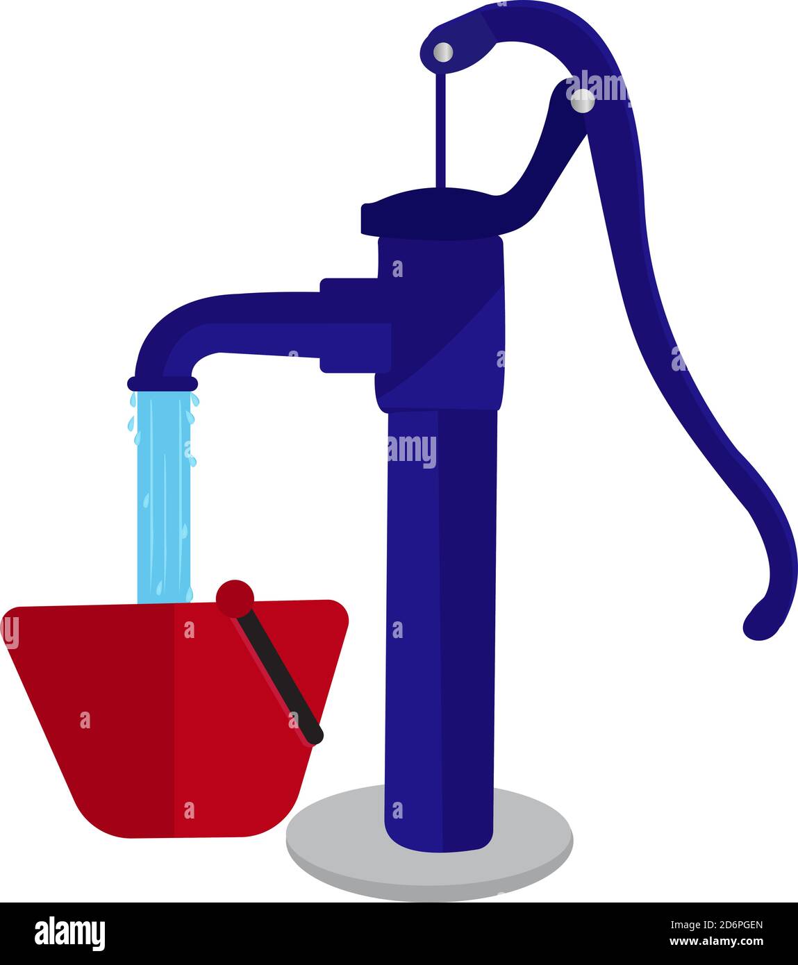 Traditional water well and pump Stock Vector Images - Alamy