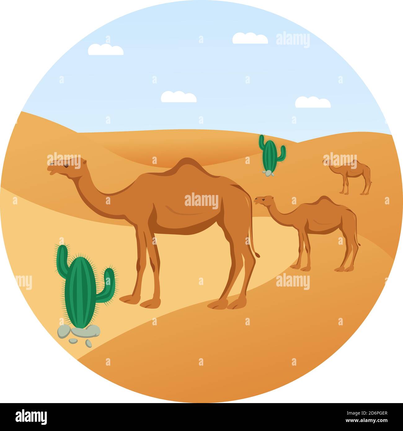 Camel caravan in sahara Cut Out Stock Images & Pictures - Alamy