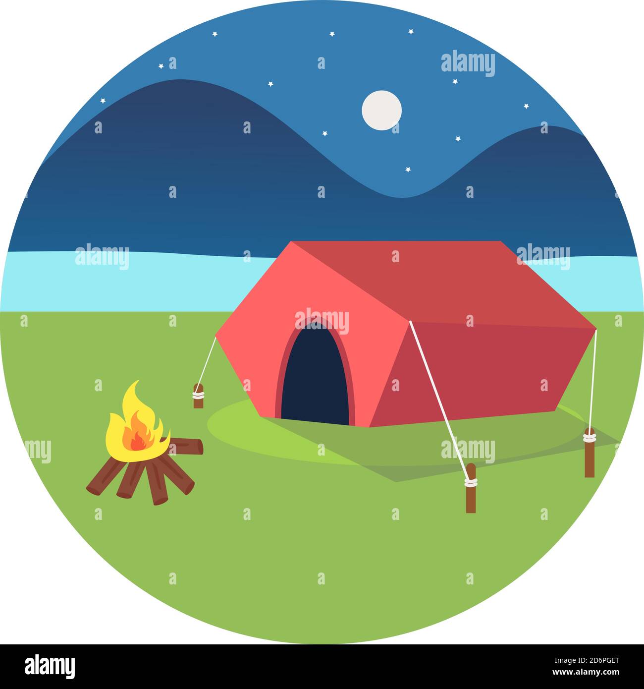 Red tent ,illustration, vector on white background Stock Vector Image ...