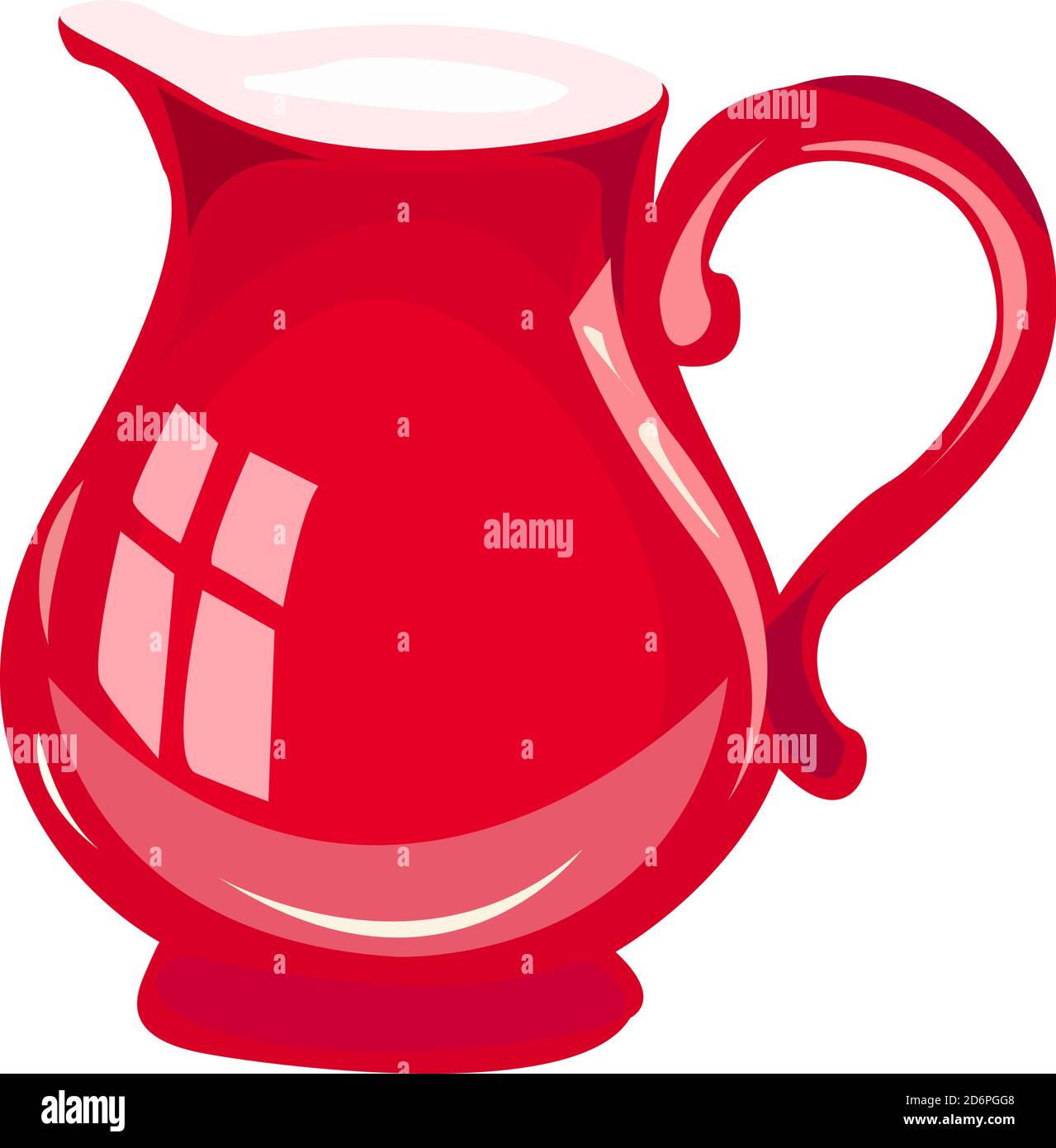 Red jug, illustration, vector on white background Stock Vector Image ...