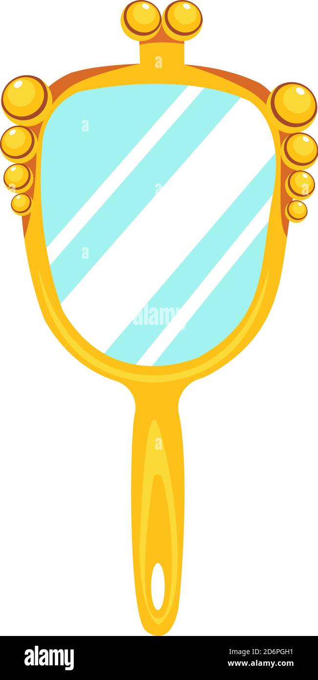 Golden mirror, illustration, vector on white background Stock Vector ...