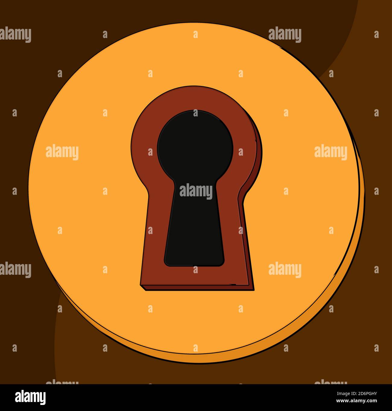 Small Keyhole, illustration, vector on white background Stock Vector ...