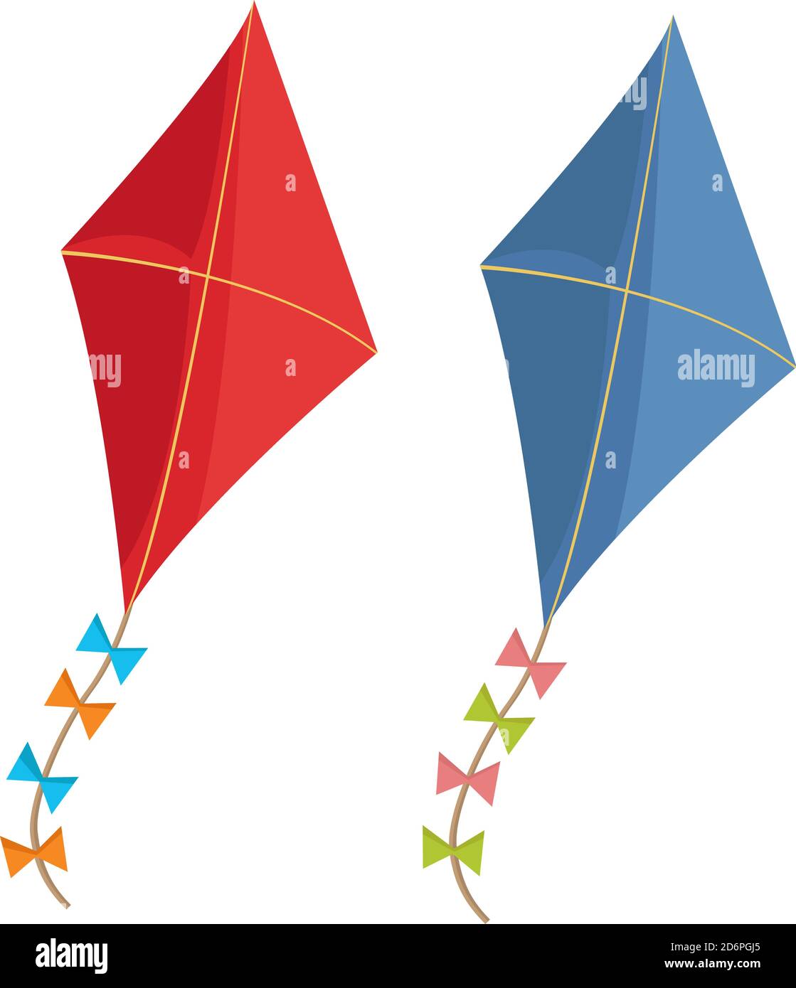 Colorful kites Cut Out Stock Images & Pictures - Alamy