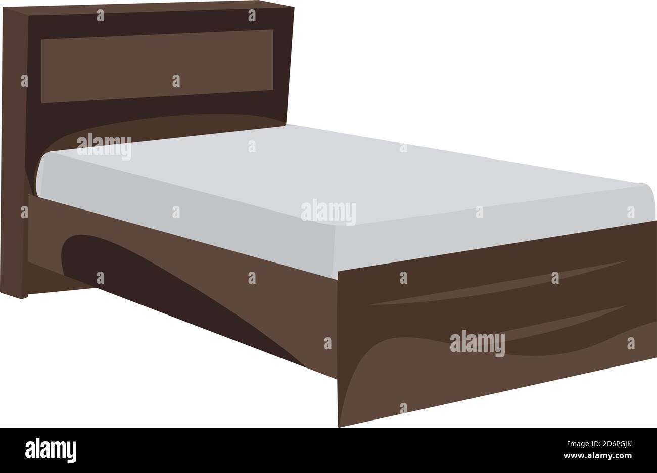 Small bed, illustration, vector on white background Stock Vector Image ...