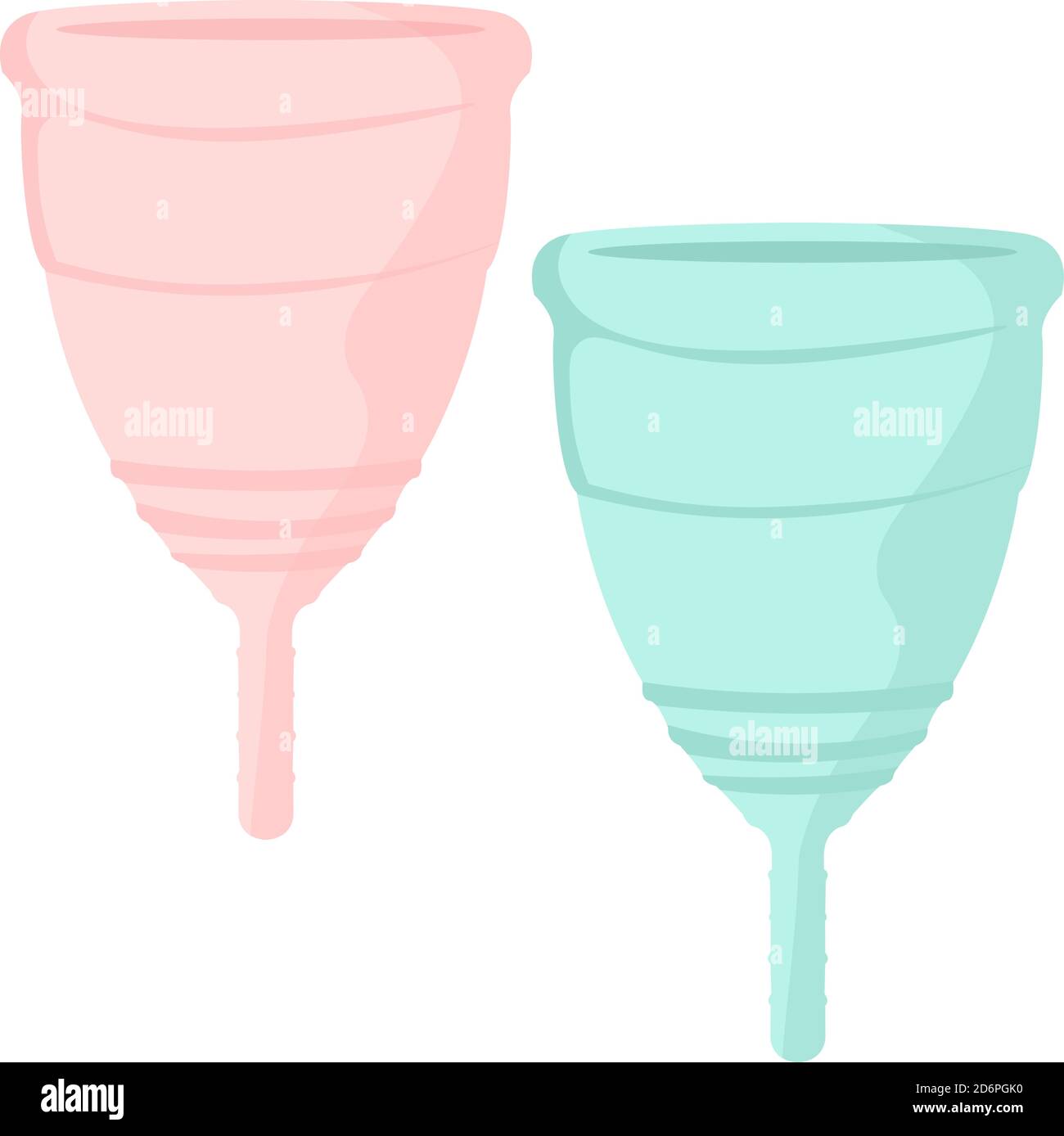 Menstrual cup, illustration, vector on white background Stock Vector ...