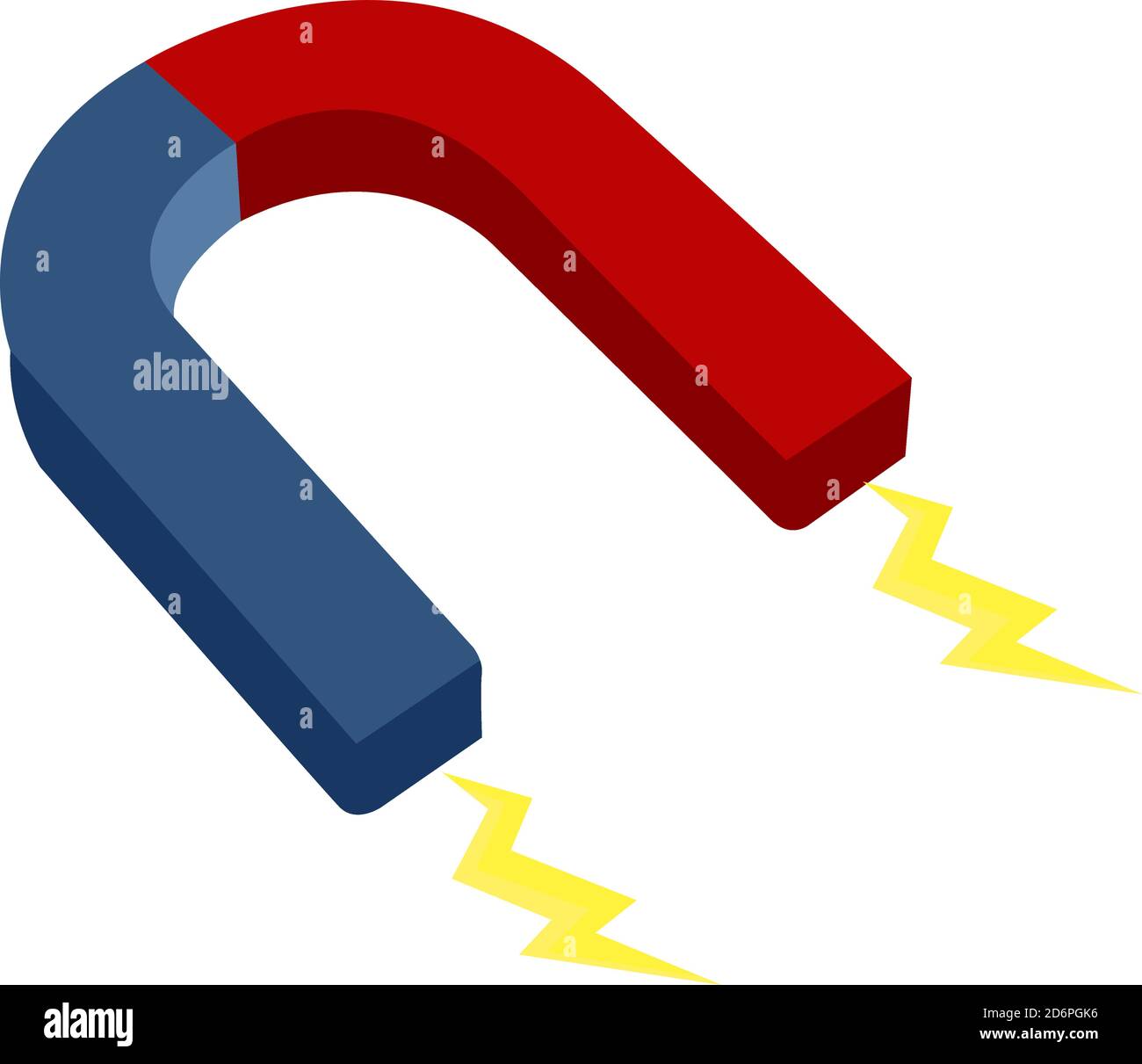 Powerful Magnet , illustration, vector on white background Stock Vector ...