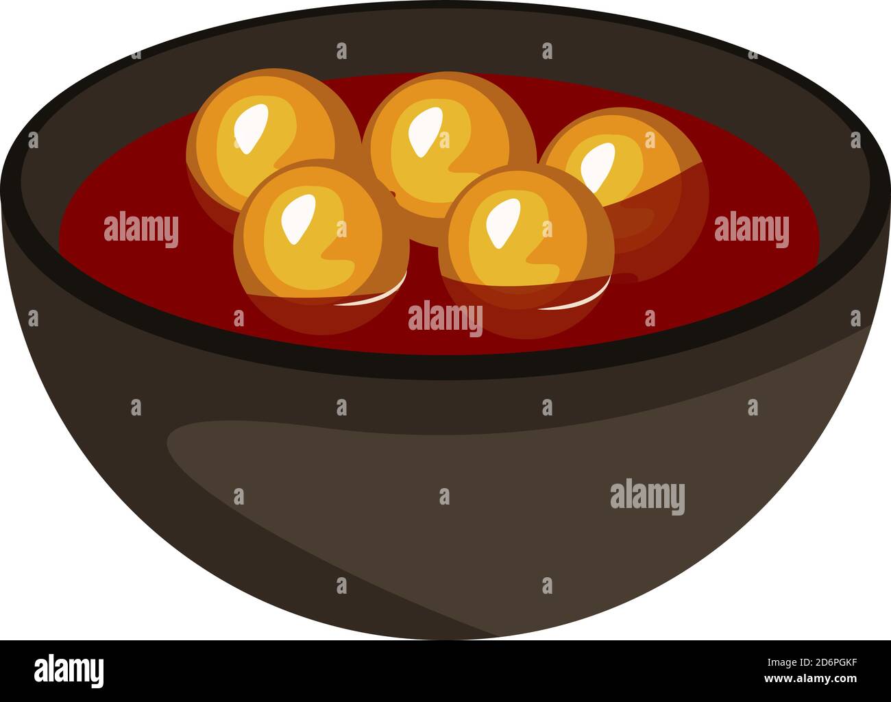 Delicious gulabjamun ,illustration, vector on white background Stock ...