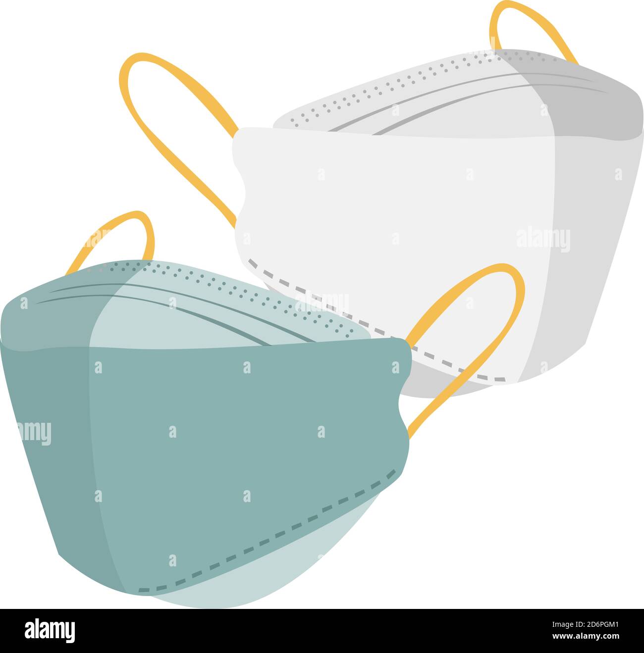 Surgical masks, illustration, vector on white background Stock Vector ...