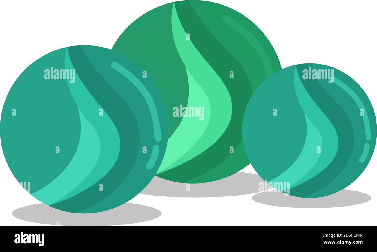 Marble balls, illustration, vector on white background Stock Vector ...