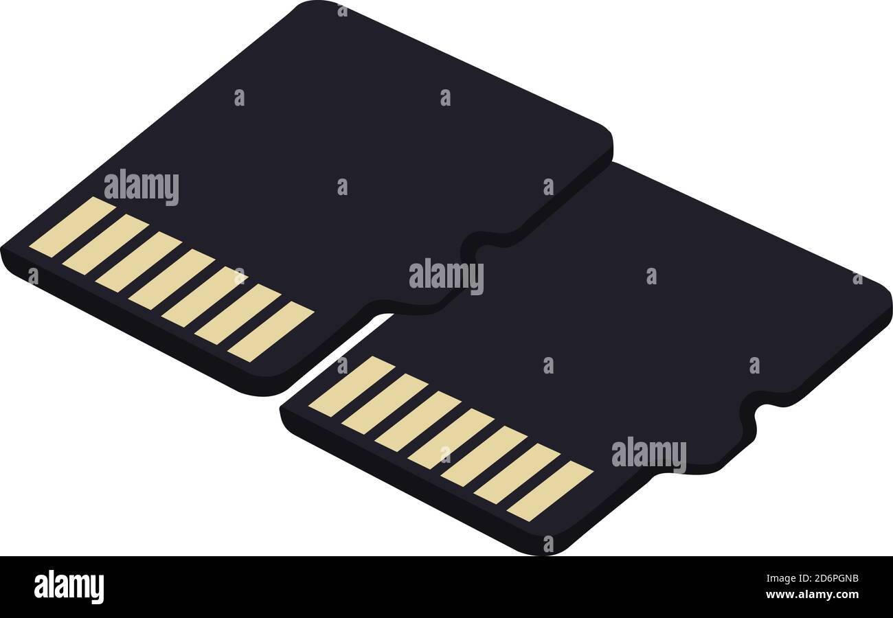 Memory card, illustration, vector on white background Stock Vector ...