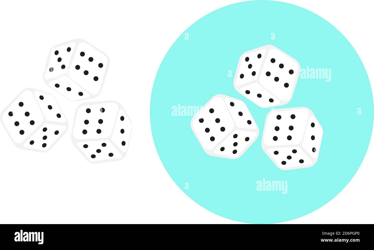 Small dice,illustration, vector on white background Stock Vector Image ...
