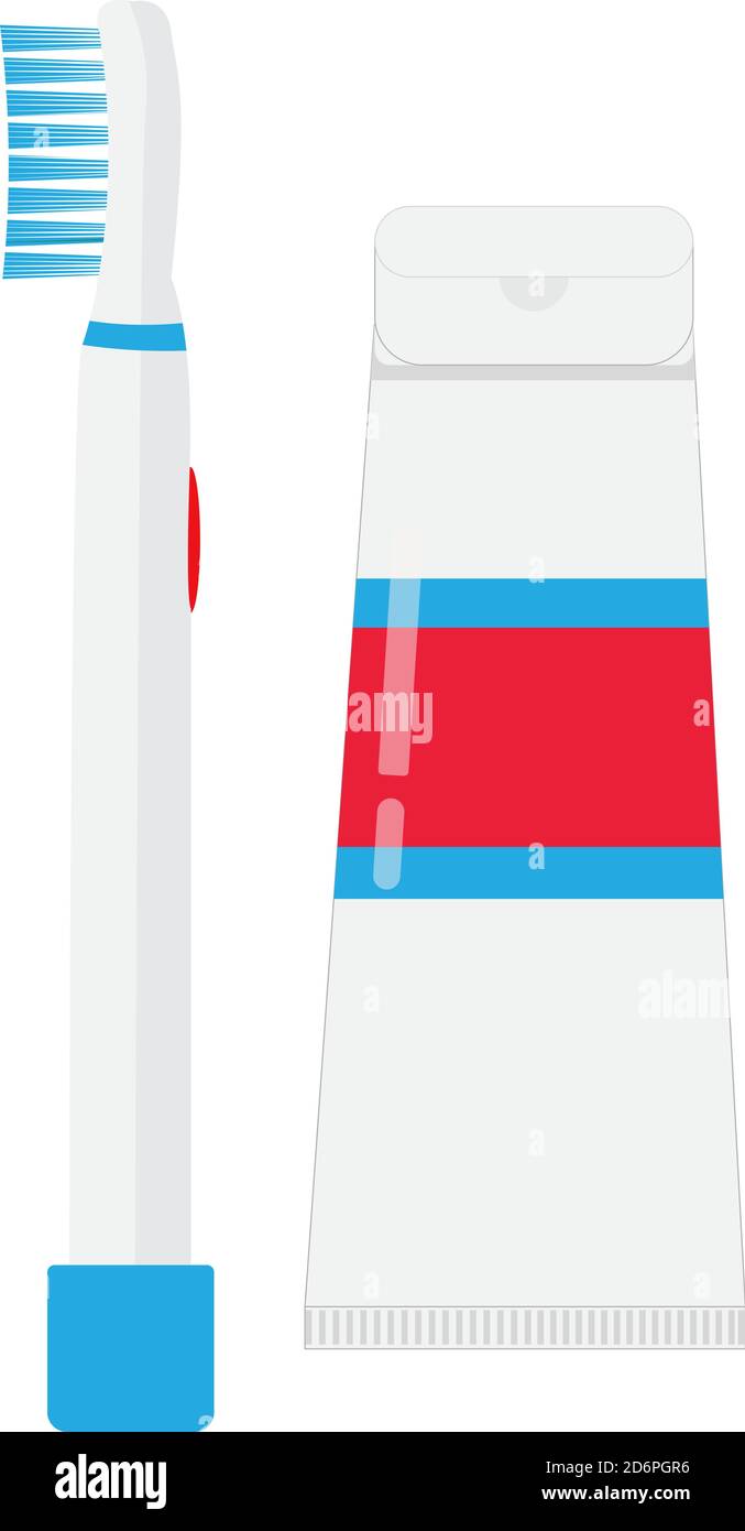 Electric toothbrush ,illustration, vector on white background Stock ...