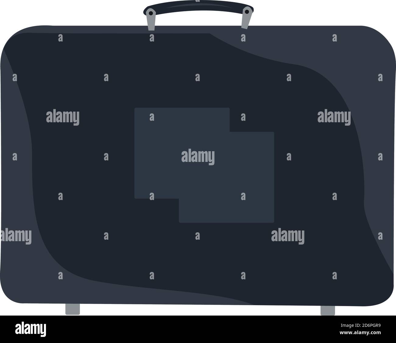 Dark blue suitcase, illustration, vector on white background Stock ...
