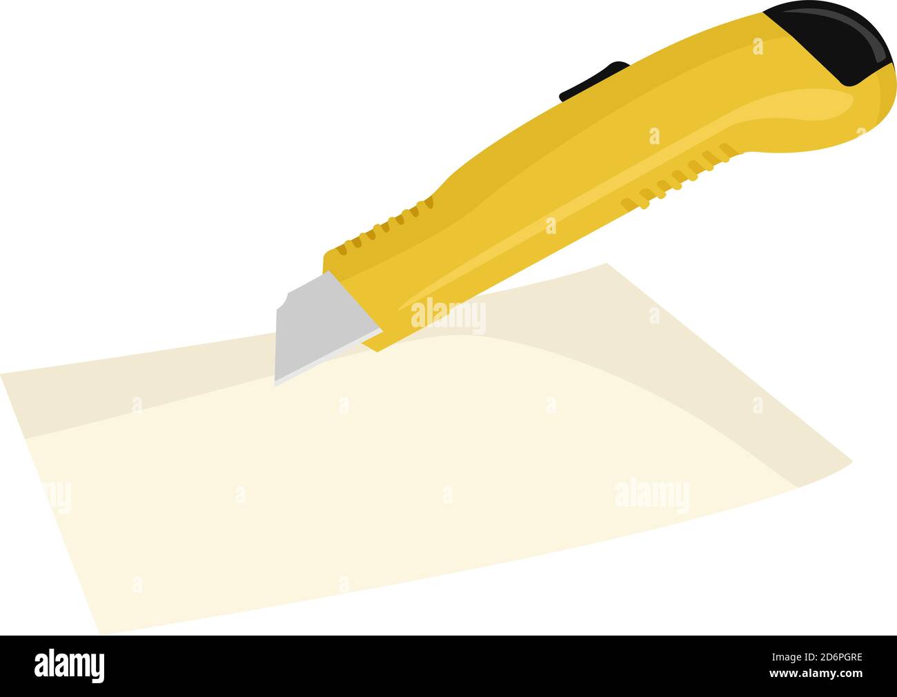 Paper cutter, illustration, vector on white background Stock Vector ...