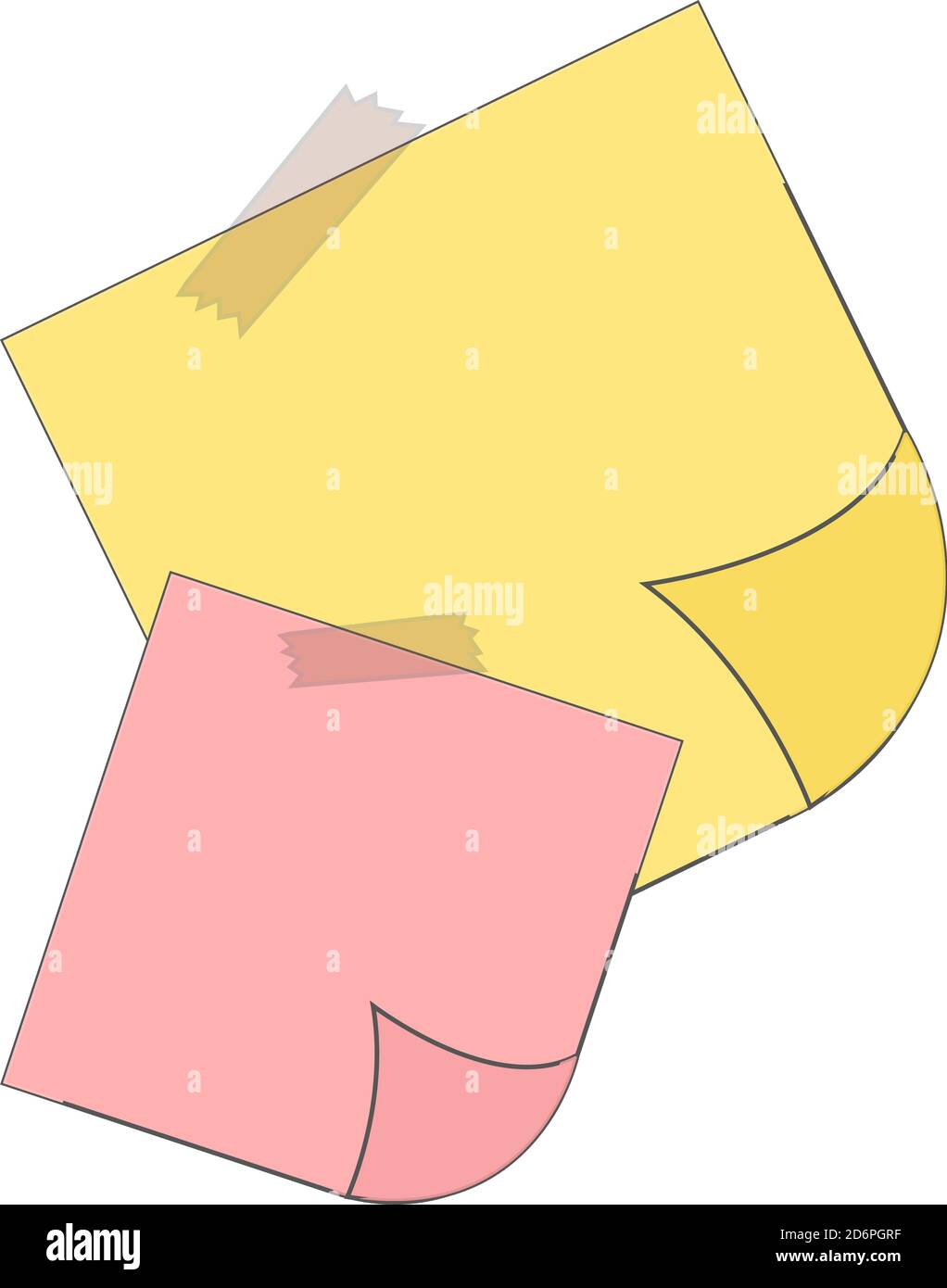 Sticky notes, illustration, vector on white background Stock Vector ...