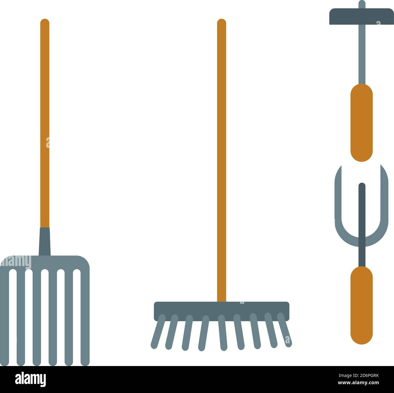 Farming objects ,illustration, vector on white background Stock Vector ...