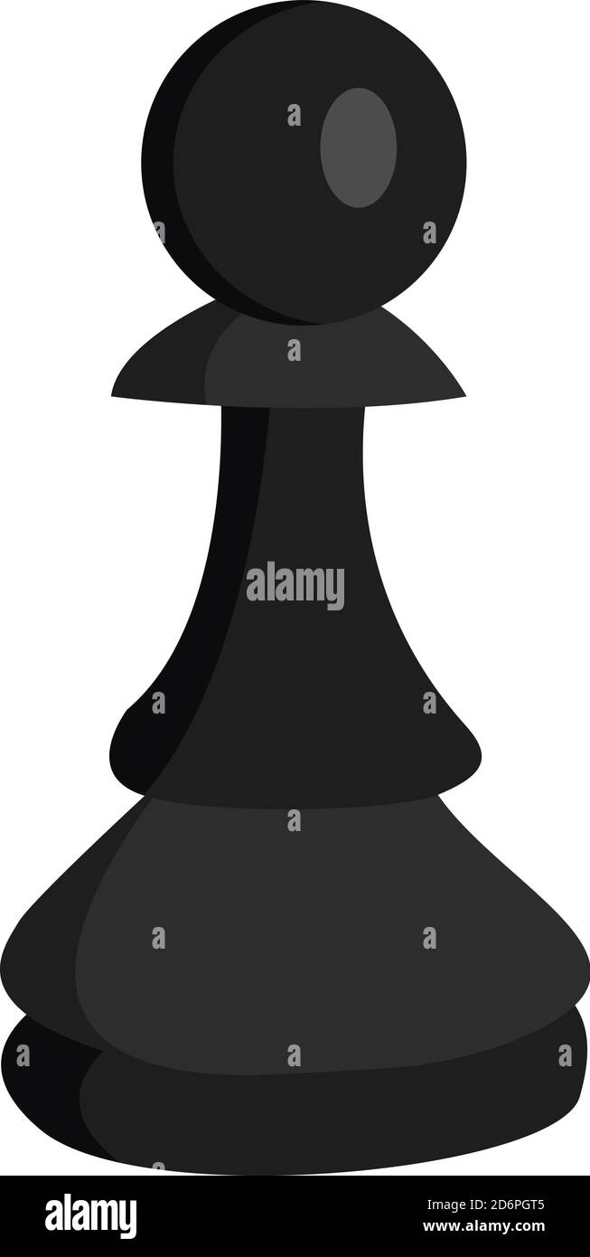 Black pawn, illustration, vector on white background Stock Vector Image ...