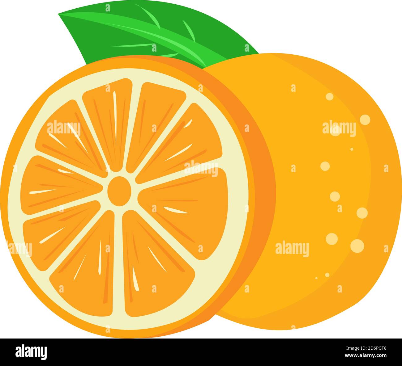 Fresh juicy orange on Stock Vector Images - Alamy