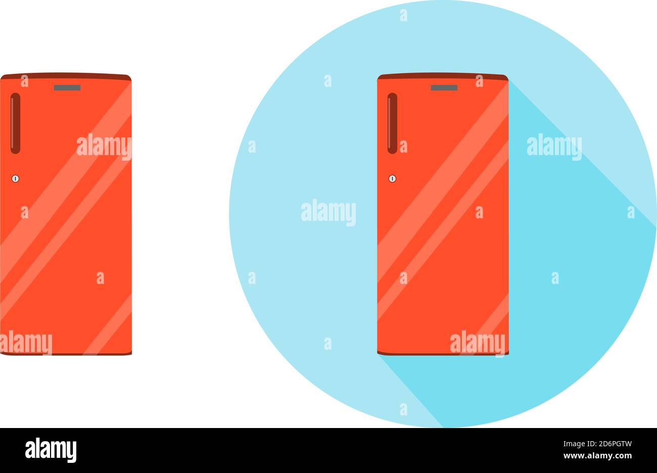 Red fridge ,illustration, vector on white background Stock Vector Image ...