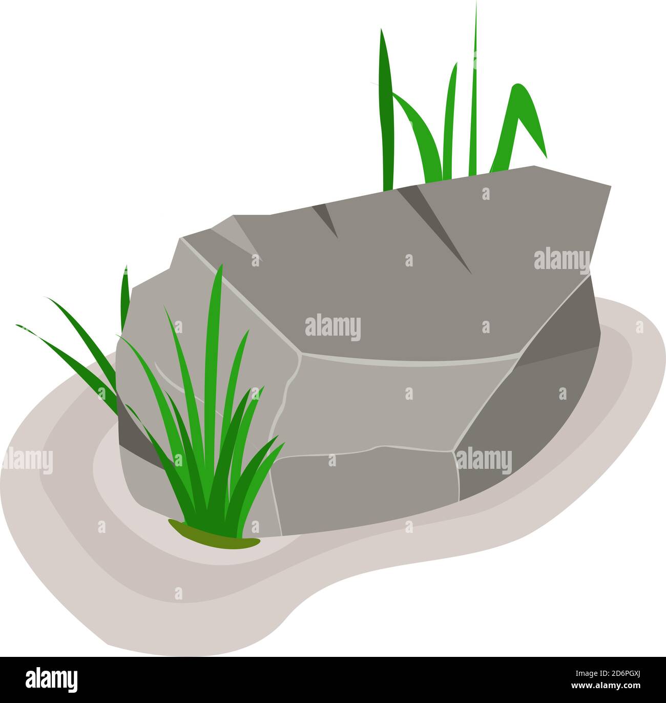 Big rock, illustration, vector on white background Stock Vector Image ...