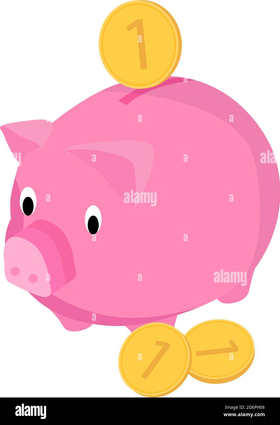 Piggy bank, illustration, vector on white background Stock Vector Image & Art - Alamy
