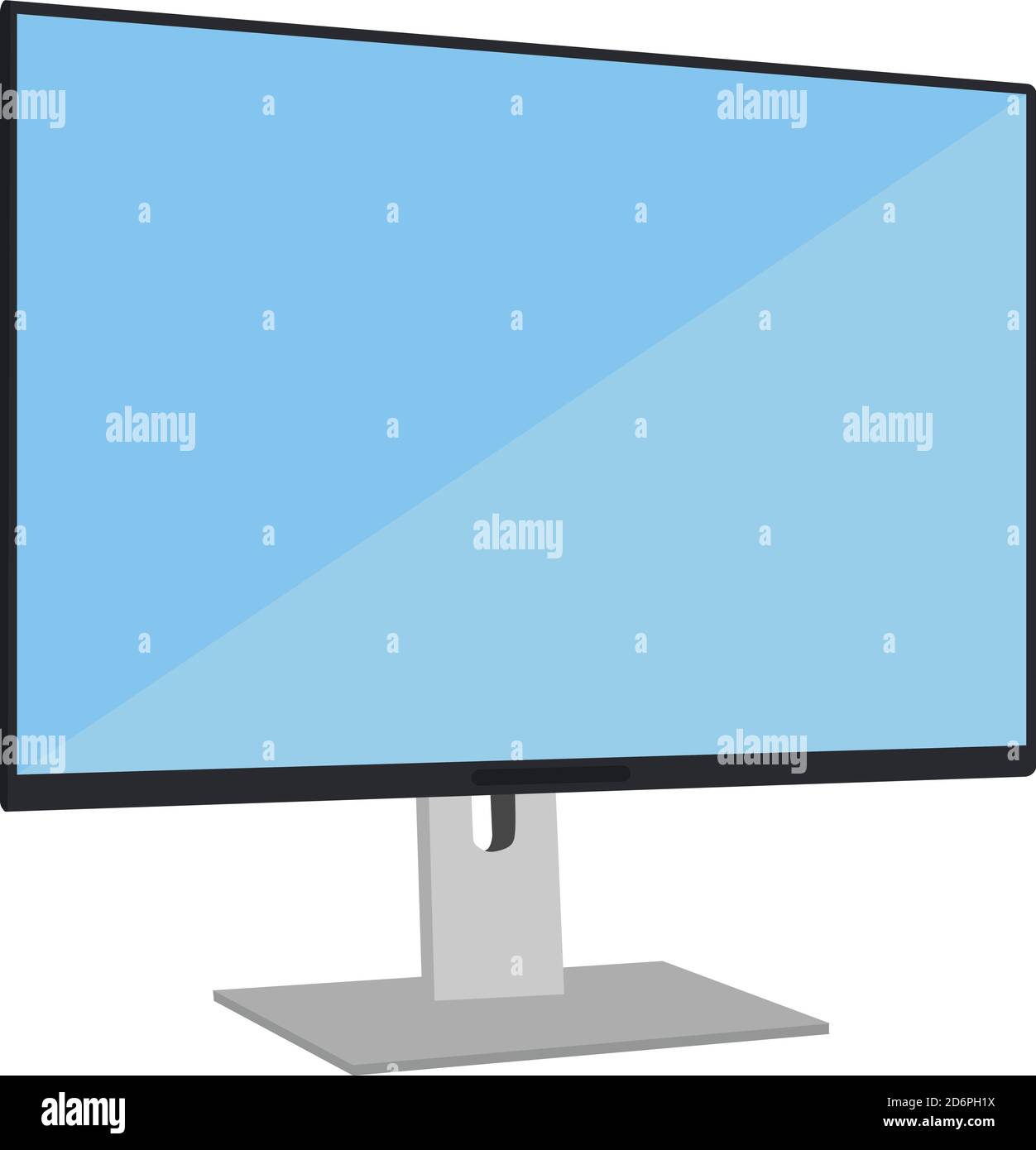 Flat monitor ,illustration, vector on white background Stock Vector ...