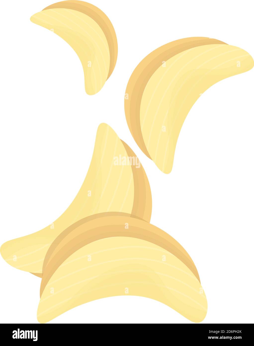 Potato chip, illustration, vector on white background Stock Vector ...