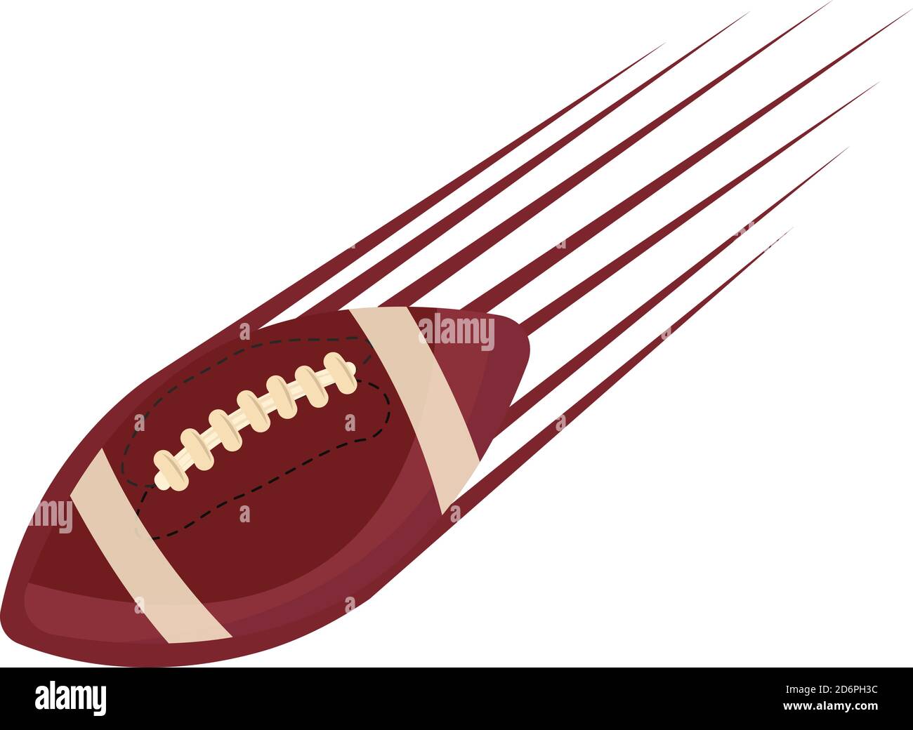 Rugby ball in the air, illustration, vector on white background Stock ...