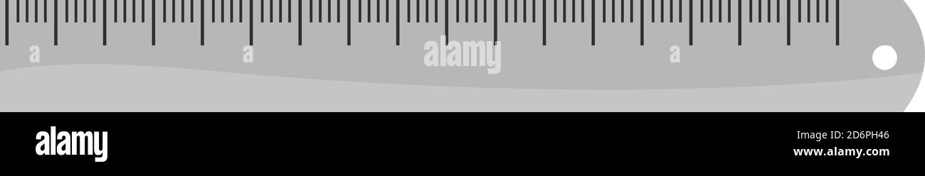 Small ruller, illustration, vector on white background Stock Vector ...