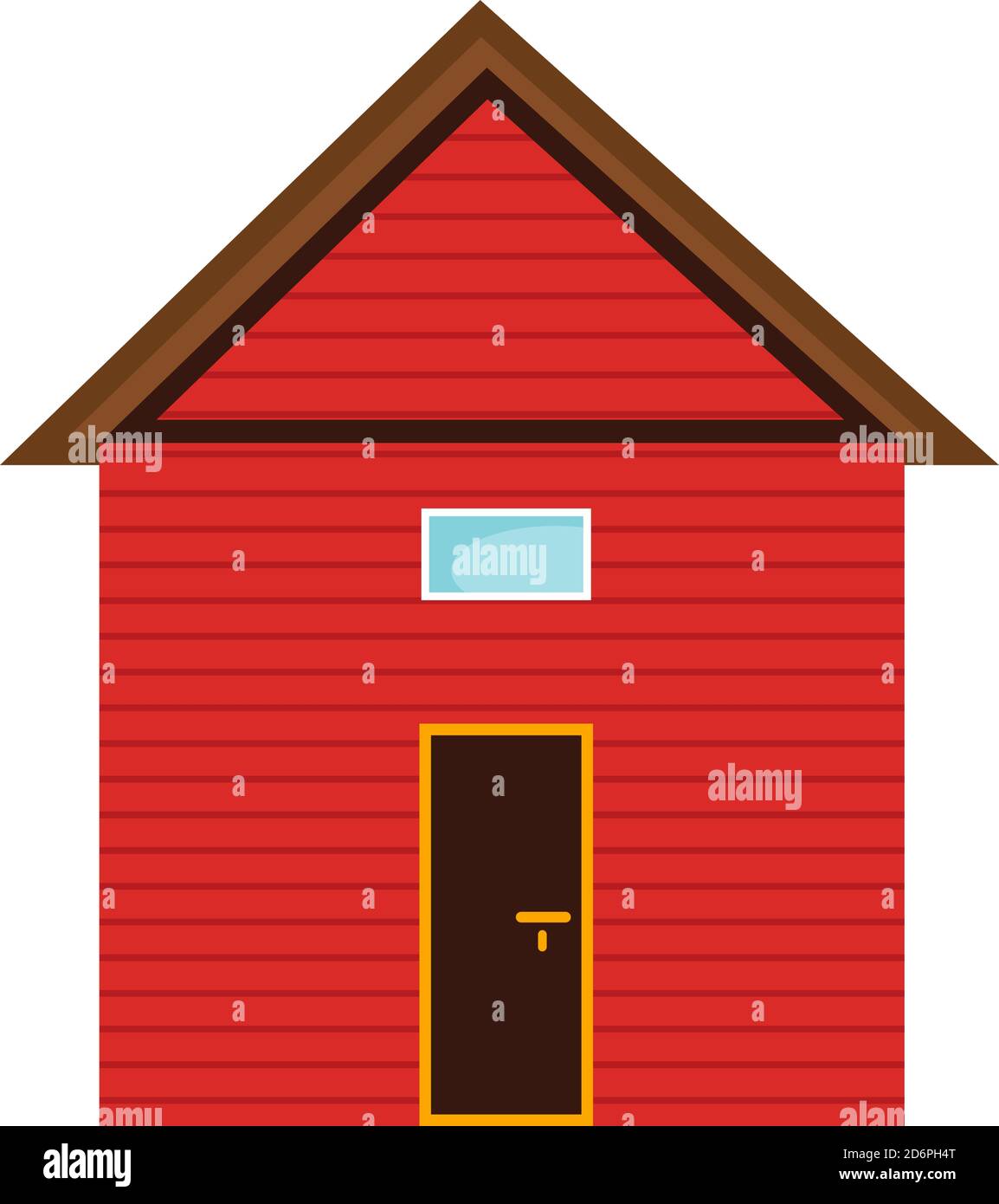 Red hut ,illustration, vector on white background Stock Vector Image ...
