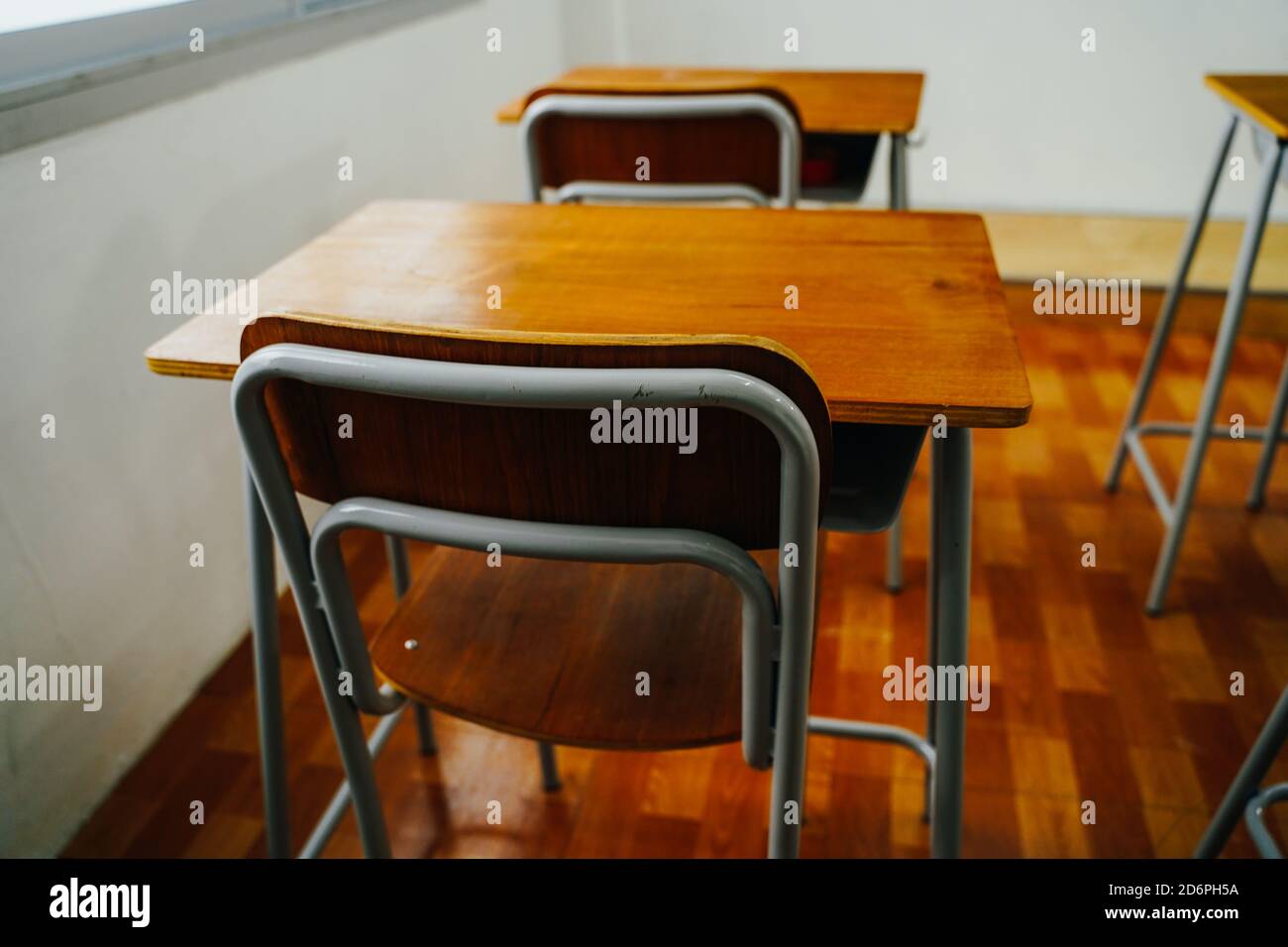 China school classroom desks hi-res stock photography and images - Alamy