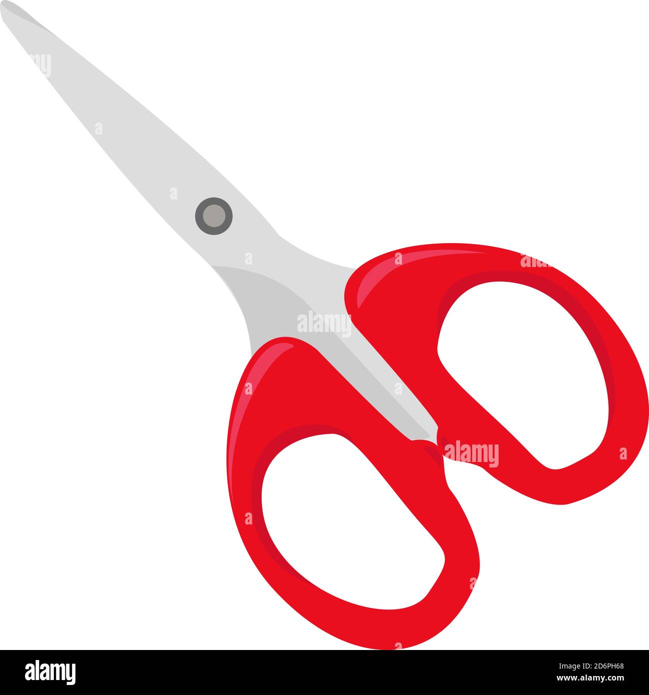 Red scissors, illustration, vector on white background Stock Vector ...