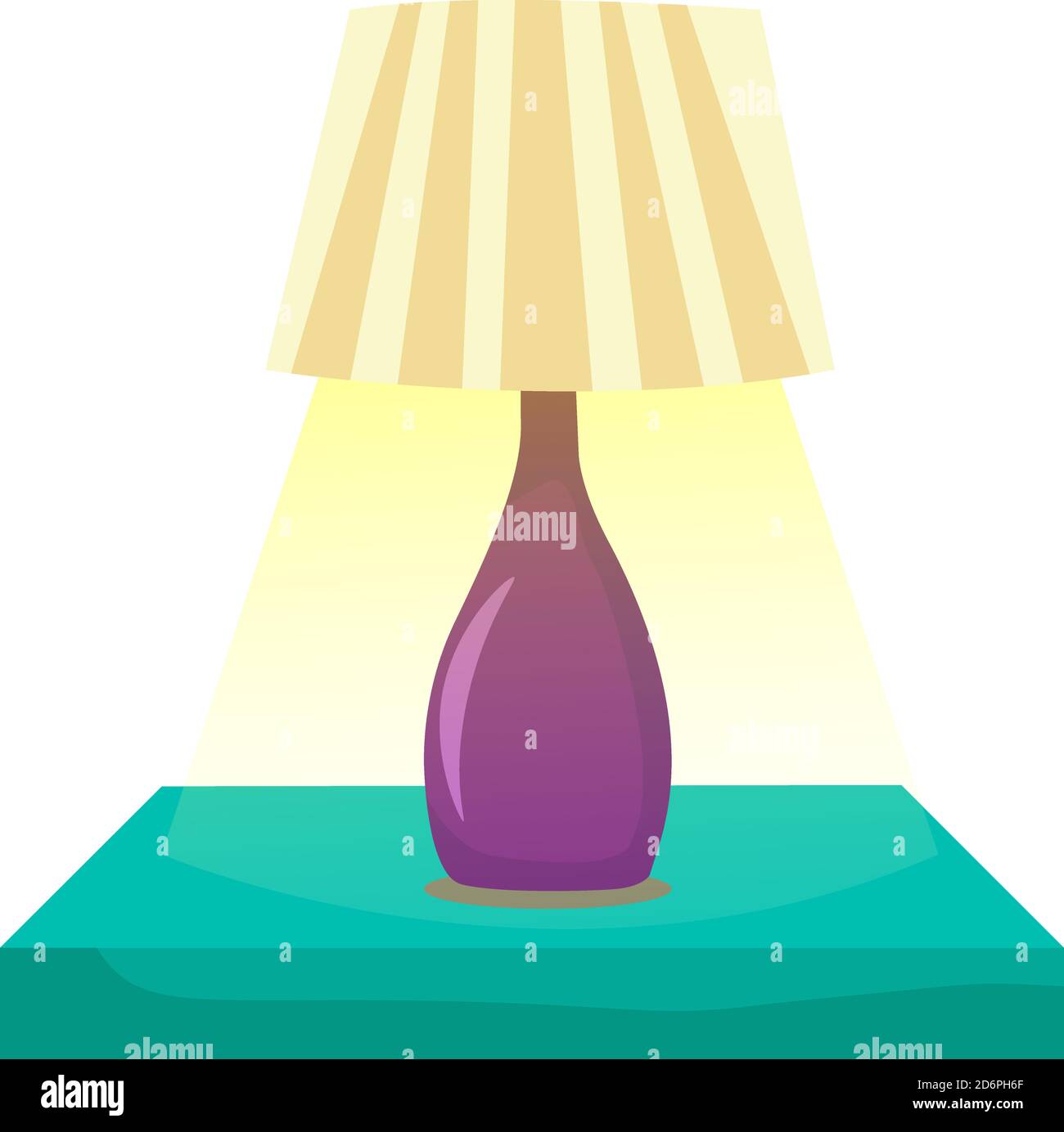 Table lamp, illustration, vector on white background Stock Vector Image ...