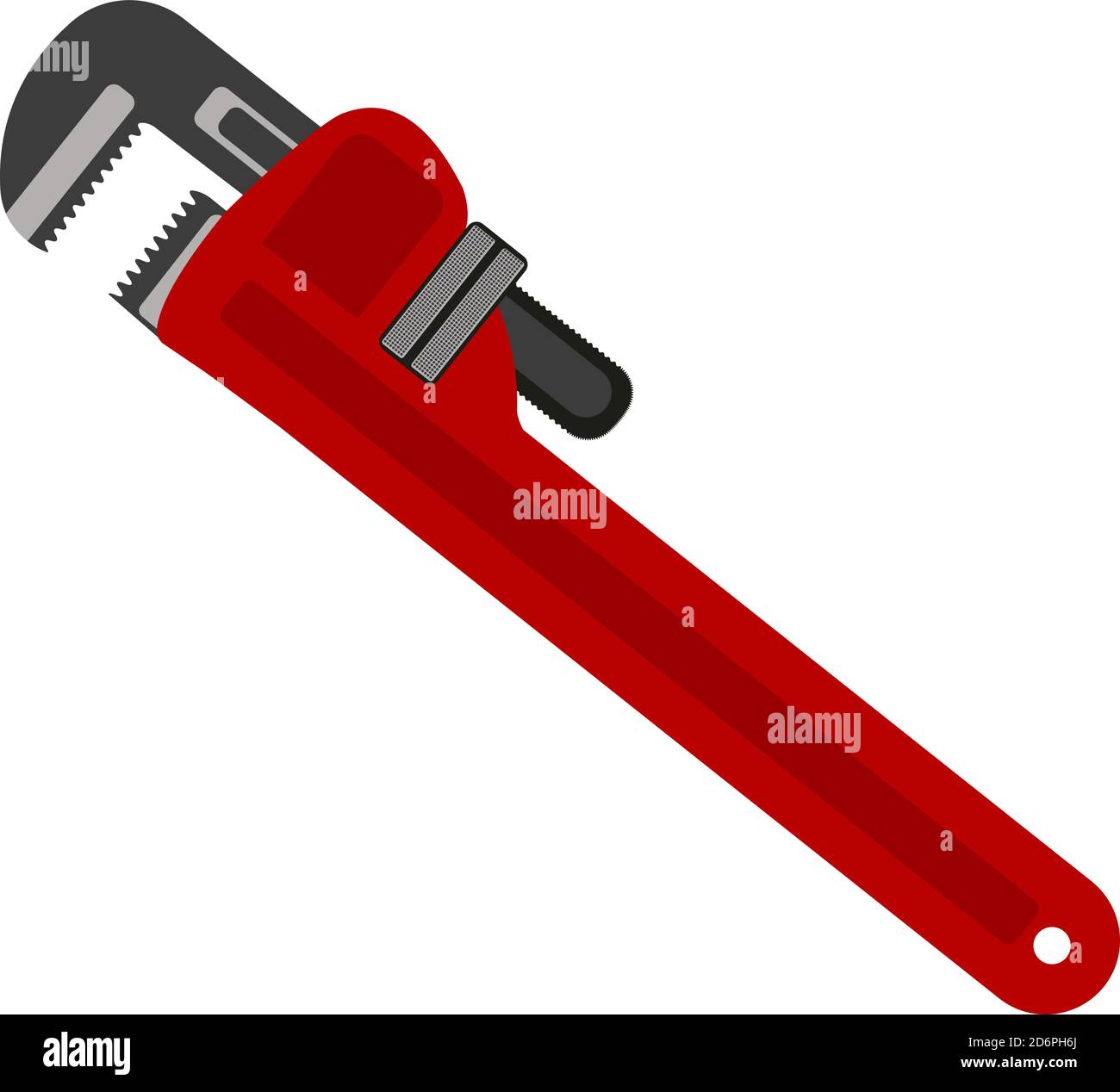 Red wrench, illustration, vector on white background Stock Vector Image ...