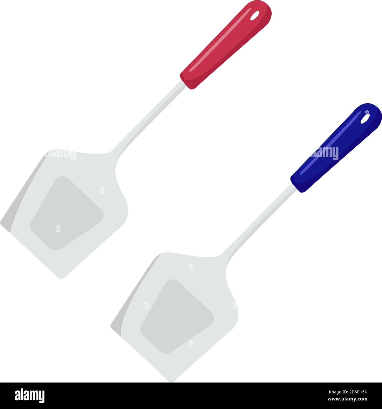 Two spatulas, illustration, vector on white background Stock Vector ...
