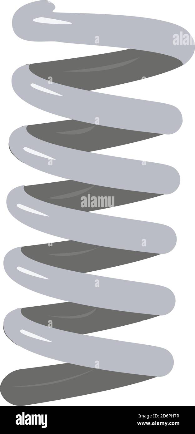 Metal spring, illustration, vector on white background Stock Vector ...