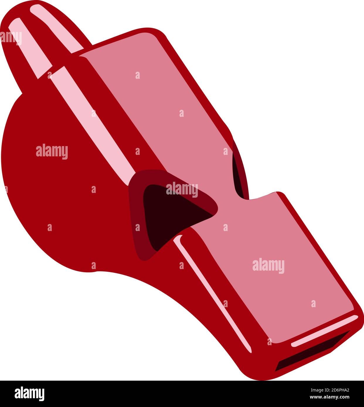 Red whistel, illustration, vector on white background Stock Vector ...