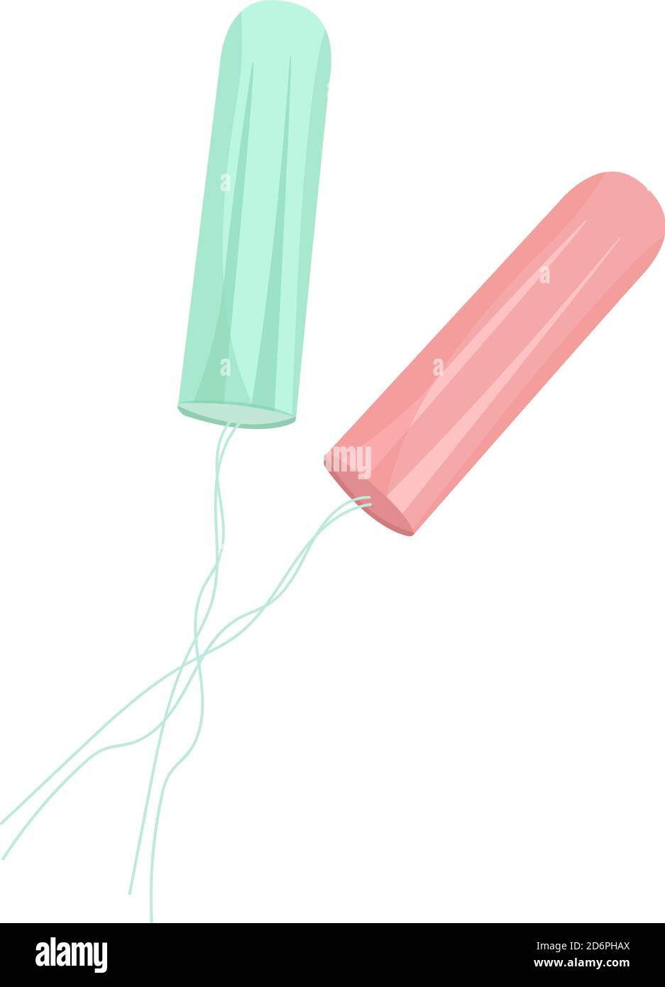 Sanitary tampons, illustration, vector on white background Stock Vector ...